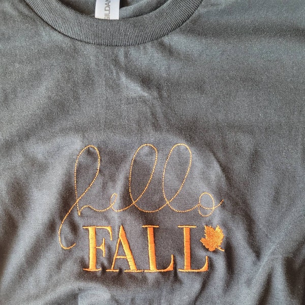 Hello Fall Machine Embroidery Design - Fall Saying Embroidery Designs ...