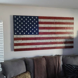 Rustic Wooden American Flag, Rustic Flag, American Flag Wall Art ...