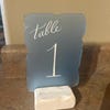 Sea Glass Table Numbers With Acrylic Stands - Etsy