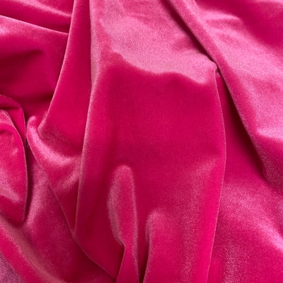 Neon Pink Stretch Velvet, Fabric by the Yard - Etsy