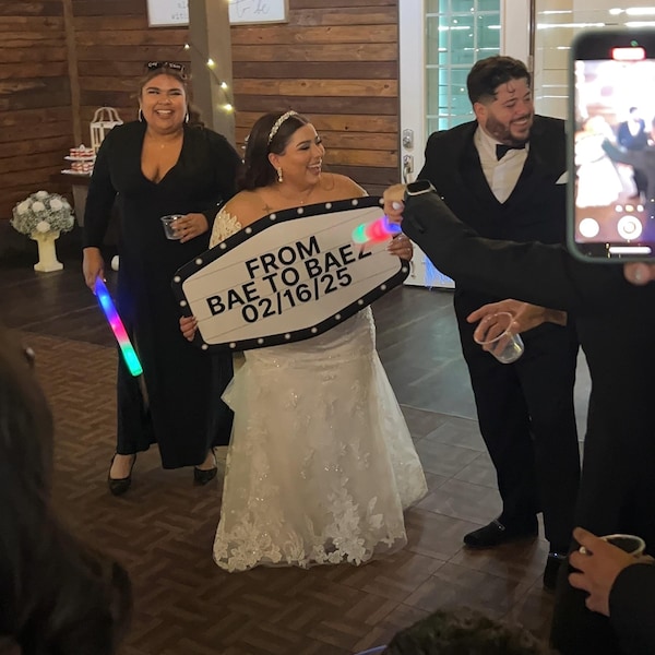 Custom Wedding Entrance Sign: VIP Bottle Service Style, Optional LED ...