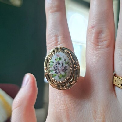 1989 AVON Vintage Pin Marcasite Pin Fan Pin - Etsy