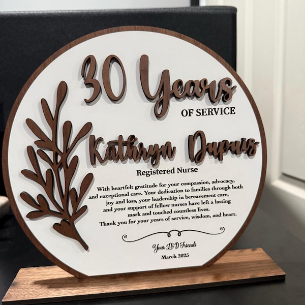 Engraved Retirement Plaque: Personalized Farewell Gift - Etsy