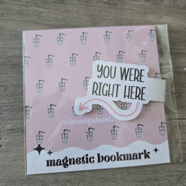 Right Here Magnetic Bookmark Set: You Fell Asleep Here, Book Lover Gift ...