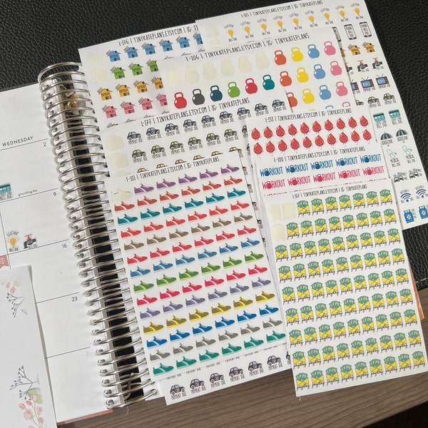 96 or 120 Tiny Payment Reminder Planner Stickers, Tiny Planner Stickers ...