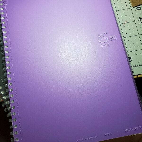 Kokuyo B5 Soft Ring B5 VIOLET Notebook Dotted Line 6mm Rule | 80 Sheets ...