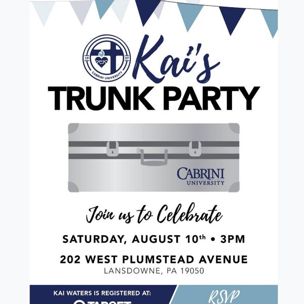 PRINTABLE | Trunk Party Invitation | 5x7 or 4x6 | Custom Digital File ...