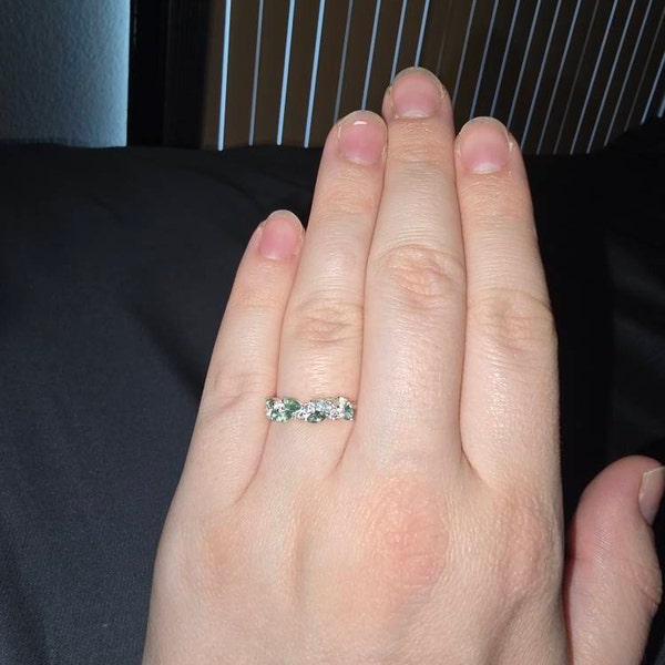 Rainbow Gemstone Eternity Band, Multi Gemstone Ring, 14k Gold Rainbow ...