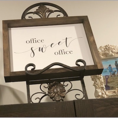 Office Sweet Office Decor Custom Framed Canvas Home Office Decor, Funny ...
