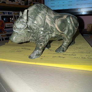 11.4 Natural Chalcedony Hand Carved Crystal Leopard Sculpture, Unique ...