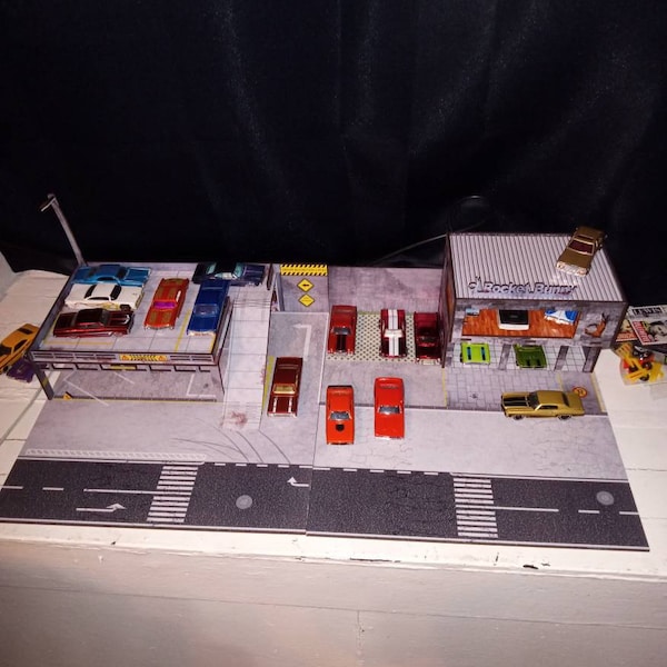 1:64 Scale Diorama for Diecast Cars - Free Customizable - Diorama ...