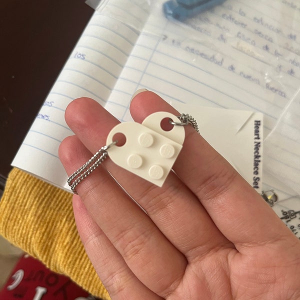 Heart Necklace Set - Made With Authentic LEGO® Bricks - 100% Stainless ...