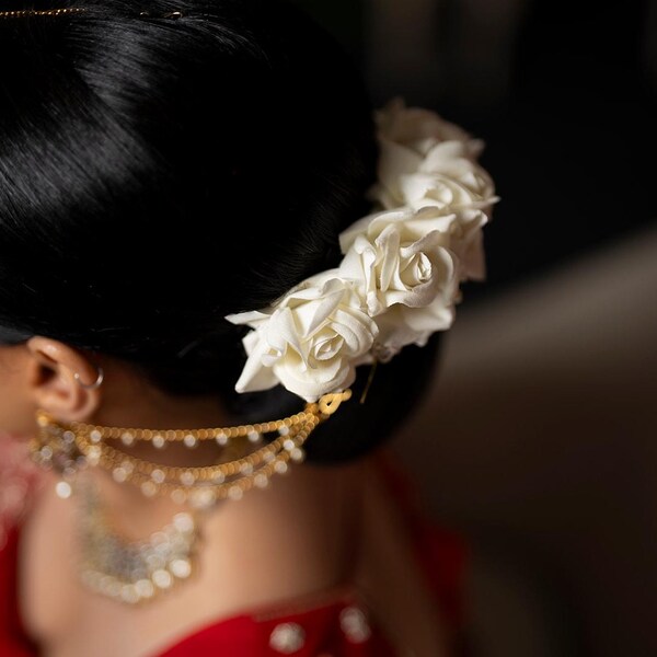 Pink Flower Hand Harness/hathpool Mehendi Sangeet Floral Jewellery ...