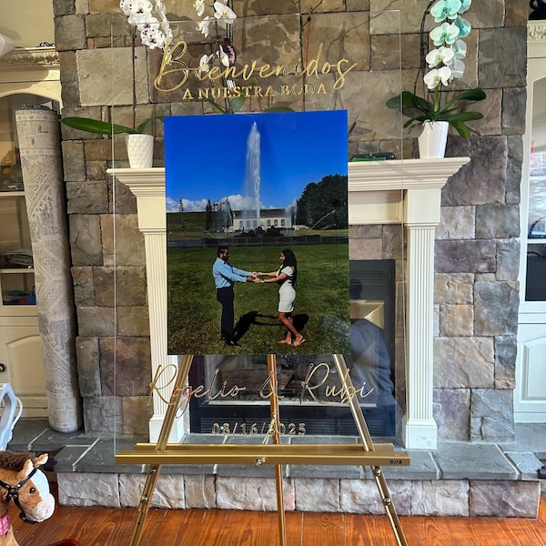 Acrylic Photo Wedding Sign Board- Welcome Sign Board-acrylic Welcome ...