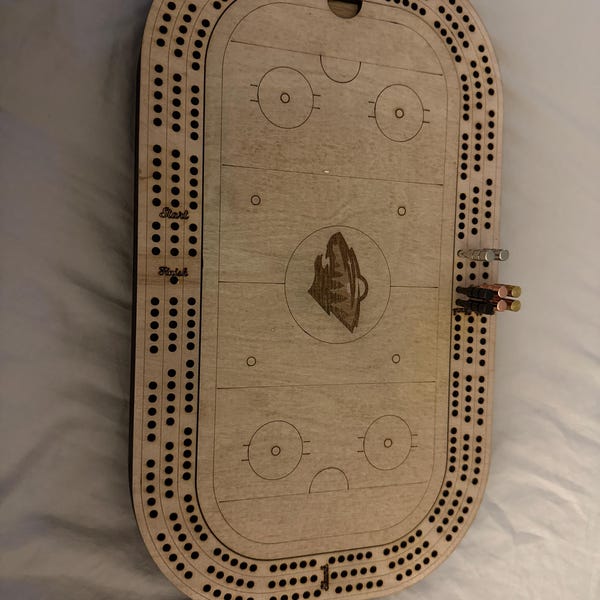 Hockey Cribbage Board: Personalisiertes Team Logo Geschenk - Etsy.de