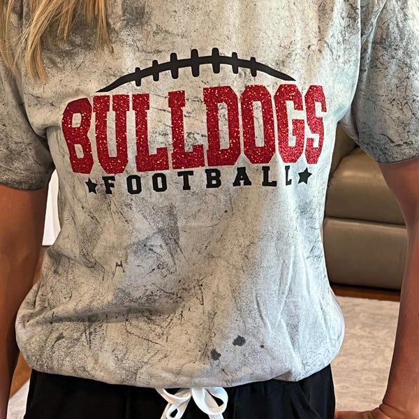 Custom Football Spirit Wear on Comfort Colors Color Blast T-shirts ...