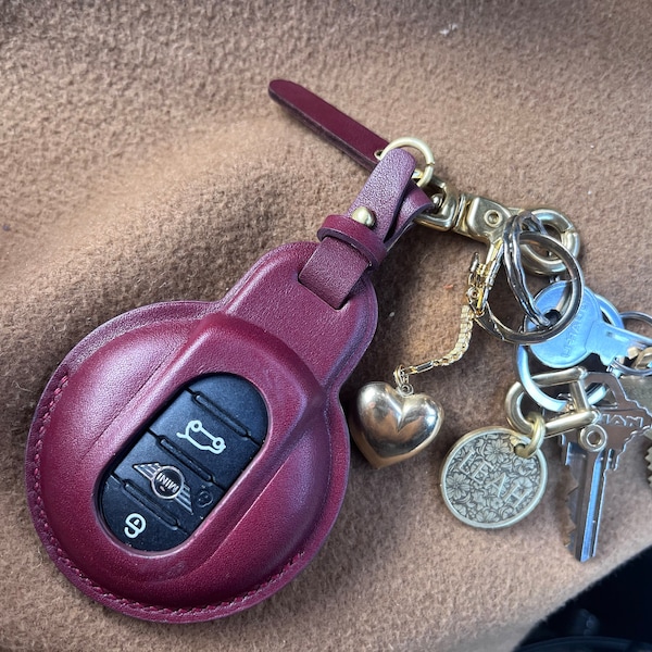 MINI Key Fob Cover, Leather Key Case for Mini Countryman| Clubman ...