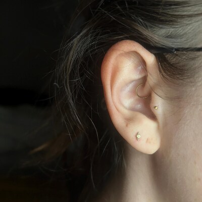 1.5mm Super TINY DISC Threadless Stainless Steel Piercing Tragus ...