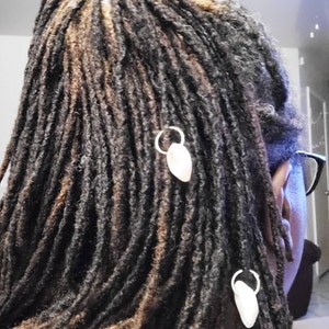 Set of 8 Cowrie Shells on Loc Rings, Loc Jewelry, Dreadlock Rings ...