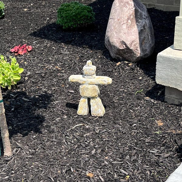 Inuksuk 13 In.(33cm), Concrete Inukshuk, Inuit Art, Stone Sculpture ...