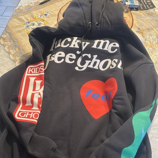 Kanye West LUCKY ME 3D Print Hoodie Unisex, I See Ghosts Hoodie, Cotton ...