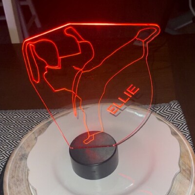 Female Girl Karate Martial Arts Kung-fu Night Light up Table Desk Lamp ...