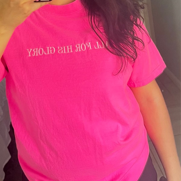 All for His Glory T-shirt, Embroidered Christian Based Clothing, Faith ...