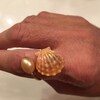 Sunrise Shell Ring, Adjustable Sunrise Shell Ring, Sunrise Jewelry ...