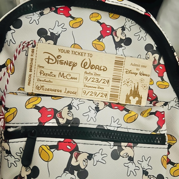 Personalized Disney Ticket Laser Cut Christmas Ornament | Custom ...