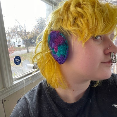 Crocheted Ear Muffs, Ear Muffs, Ear Warmers, Purple Ear Muffs, Free ...
