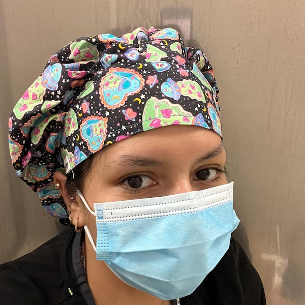 Scrub Hat by Kimkaps Surgical Hat Bouffant Scrub Cap Bouffant With Ties ...