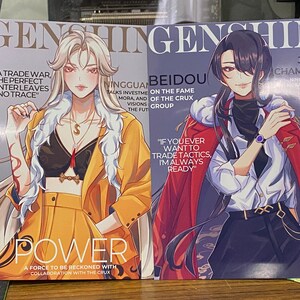 Genshin Impact Magazine Cover 4 X 6 High Gloss Mini Print Anime ...
