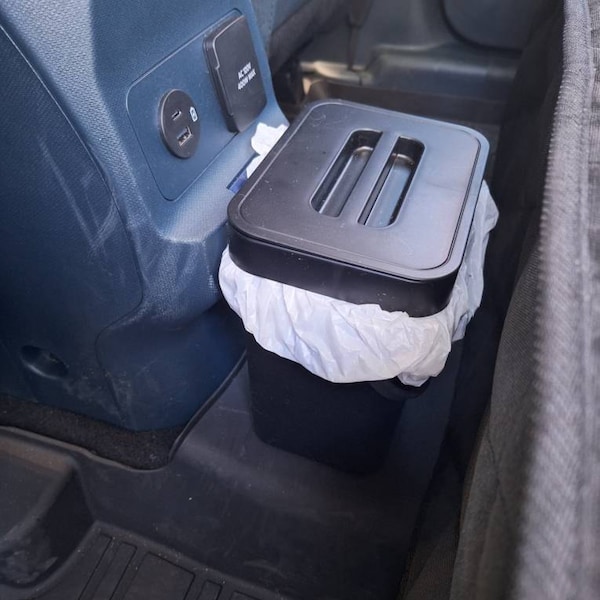 Ford Maverick FITS Trash Bin With Custom FITS Mount, a Lid, and a Liner ...