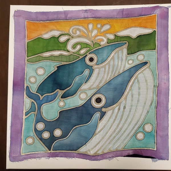 Unleash Your Inner Artist DIY Art Kit - Batik Whale Fabric Painting Kit ...