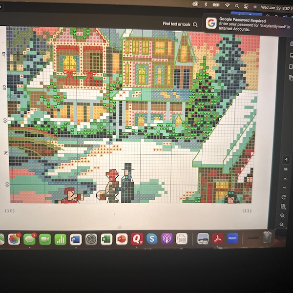 Wintry Eve, Counted Cross Stitch Pattern, Winter Landscape, Snow ...