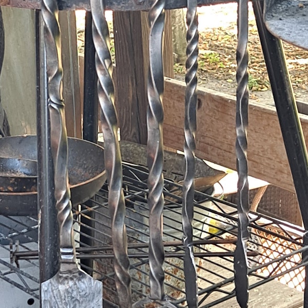 Hand Forged Grill Tongs - Etsy