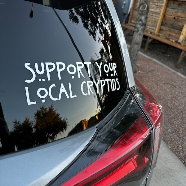 Support Your Local Cryptids Bumper Decal, Spooky Car Accessories, Alternative Girl, Spooky Babe ...