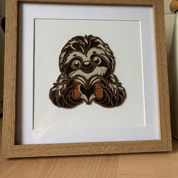 Sloth Multilayer SVG: 3D Mandala Laser Cut File (digital Download) - Etsy