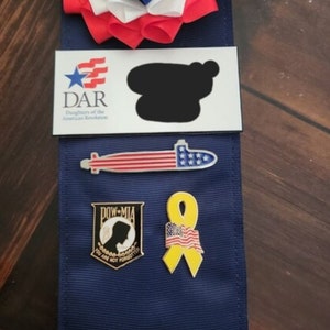 Daughters of the American Revolution, DAR Right Side Ribbon - Etsy
