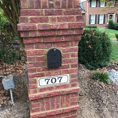 REAL Indiana Limestone Address Stone Block to Install With Brick or ...