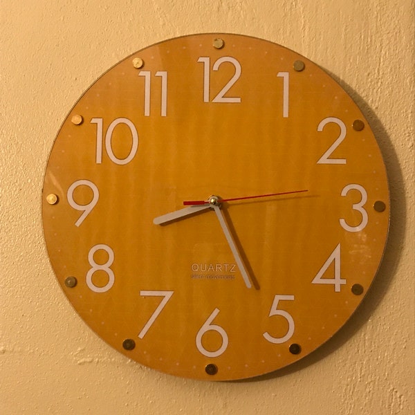 Colorful Wall Clock, Colored Waves, Clock With Numbers, Unique Gift ...