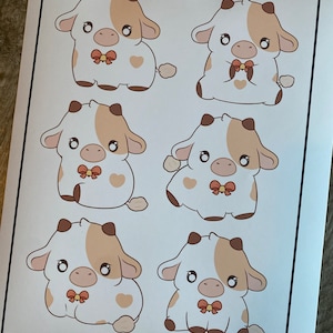 Kawaii Flavored Cows Clipart Cows PNG Cute Cows Clipart - Etsy