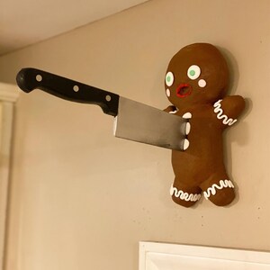 Killer Gingerbread Man With Knife - Etsy