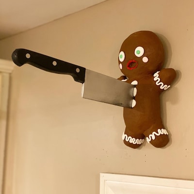 Killer Gingerbread Man With Knife - Etsy