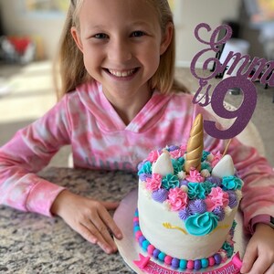 Birthday Cake Topper, 9th Birthday Cake Topper, Cake Topper Birthday ...