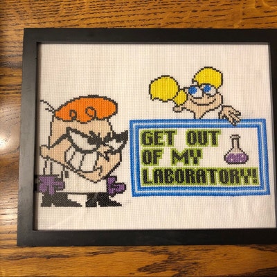 Get Out of My Laboratory Cross Stitch Pattern Cartoon Cross - Etsy