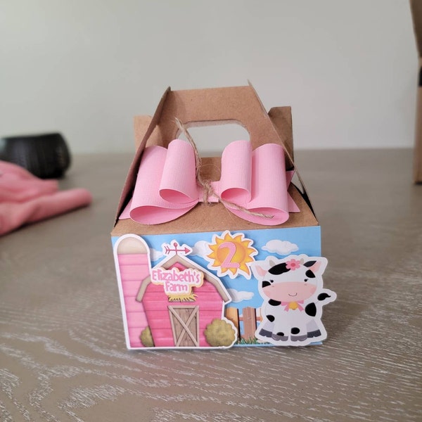 Farm Party Favor Box, Farm Birthday Decorations, Farm Birthday Theme ...