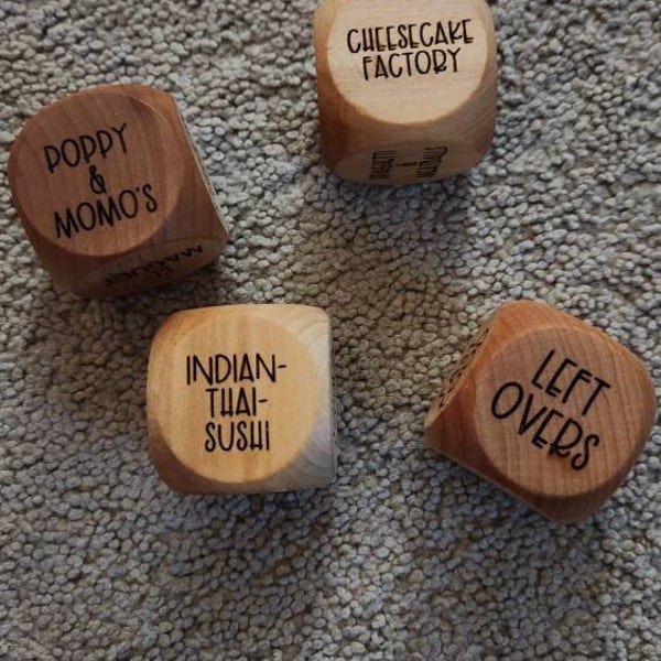 Design Your Own Dinner Dice, Lunch Dice, Restaurant Dice, Craft ...