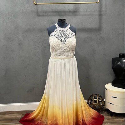 3 Color Dress Dip Dyeing Service - Etsy