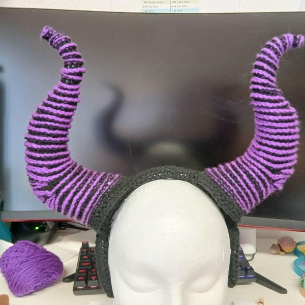 Wearable Villain Horns Set 7 Crochet Pattern by Crafty Intentions ...